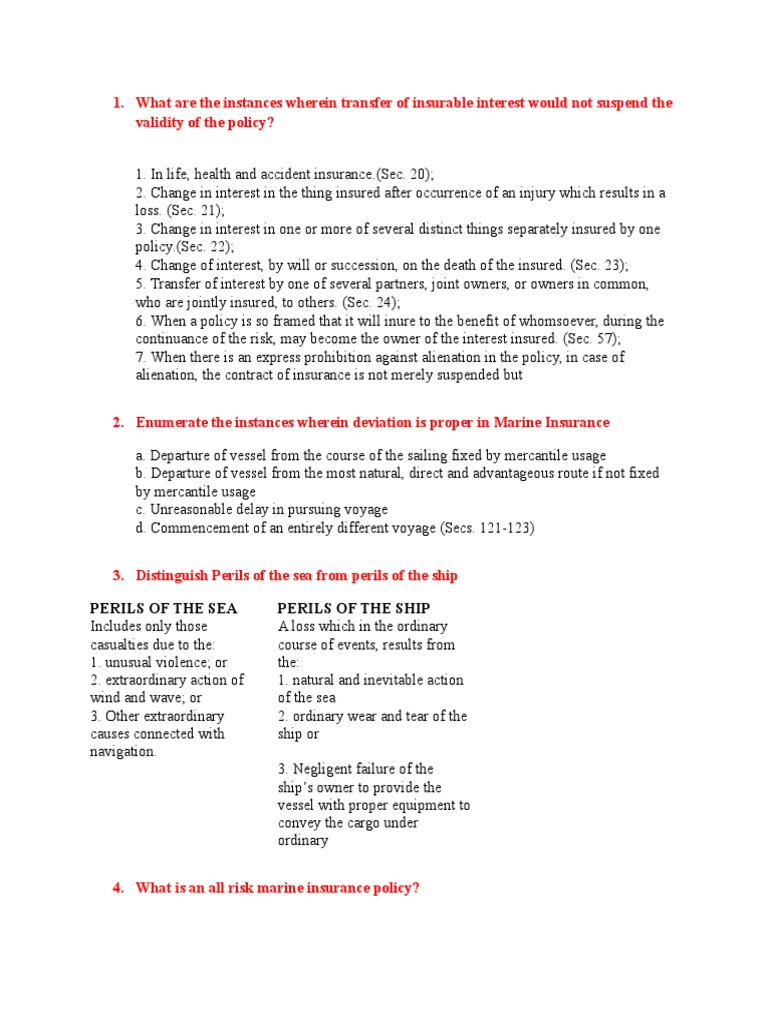 Perils of The Sea Perils of The Ship | PDF | Insurance | Surety Bond