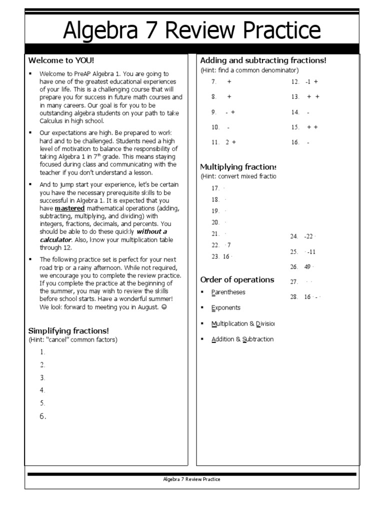 Review Practice | PDF | Multiplication | Mathematics