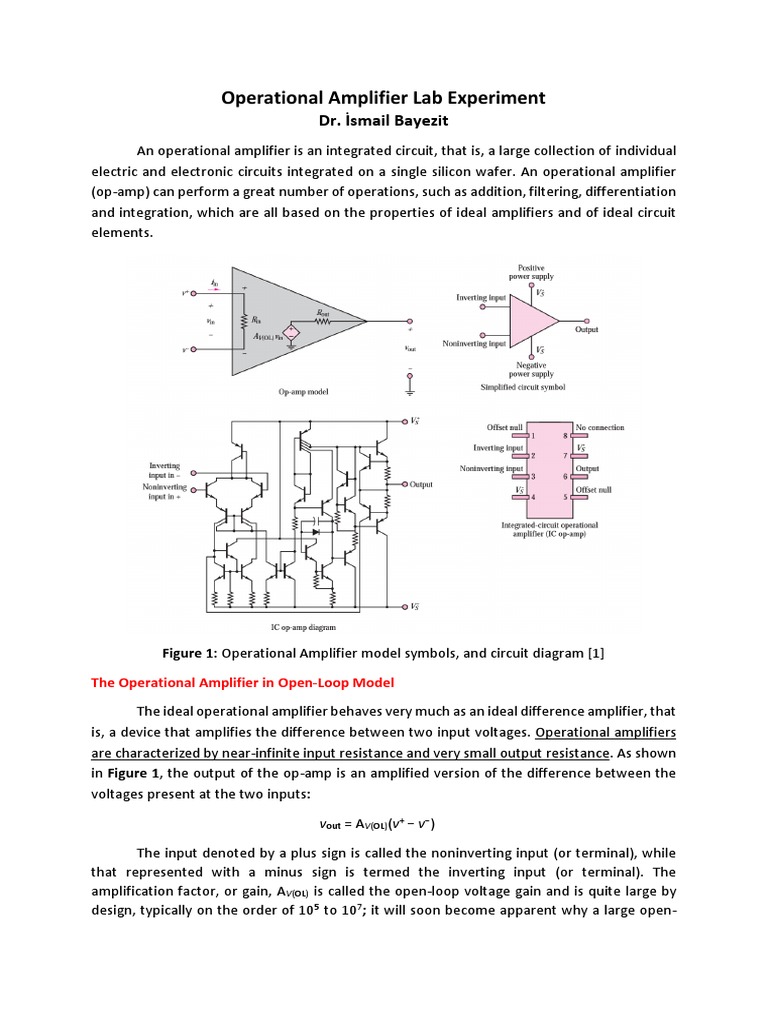Operational Amplifier Lab Experiment: Dr. İsmail Bayezit | Download ...