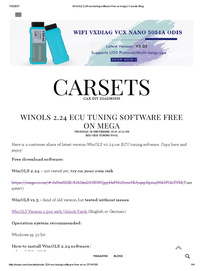 Carsets: Winols 2.24 Ecu Tuning Software Free On Mega | PDF | Ibm Pc Compatibles | Computer ...