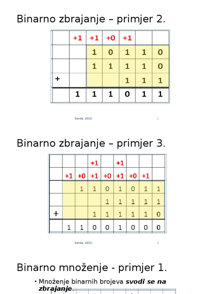 Binarno Zbrajanje - Primjer 2 | PDF