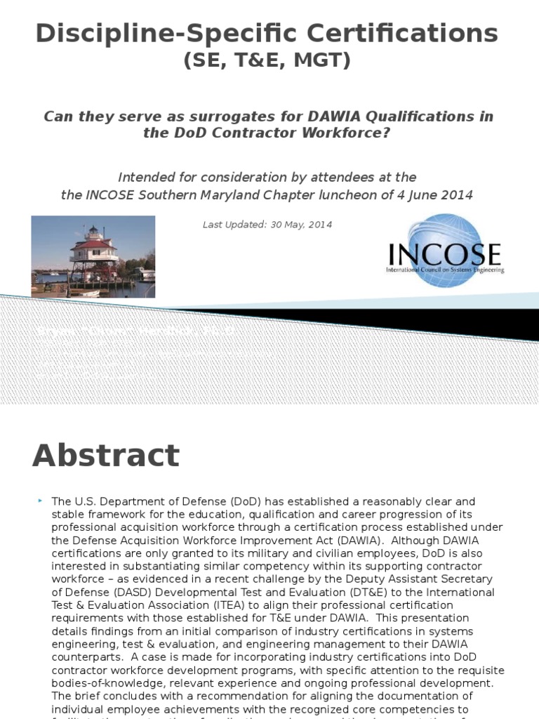 Aligning Industry Certs with DAWIA Quals | PDF | Professional ...