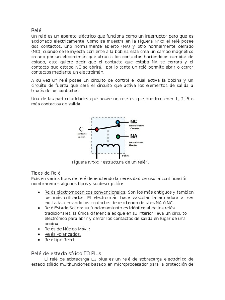 Relé E3 Plus | PDF | Relé | Electricidad
