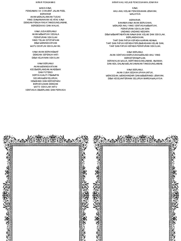 Ikrar Pengawas Dan KPJ | PDF