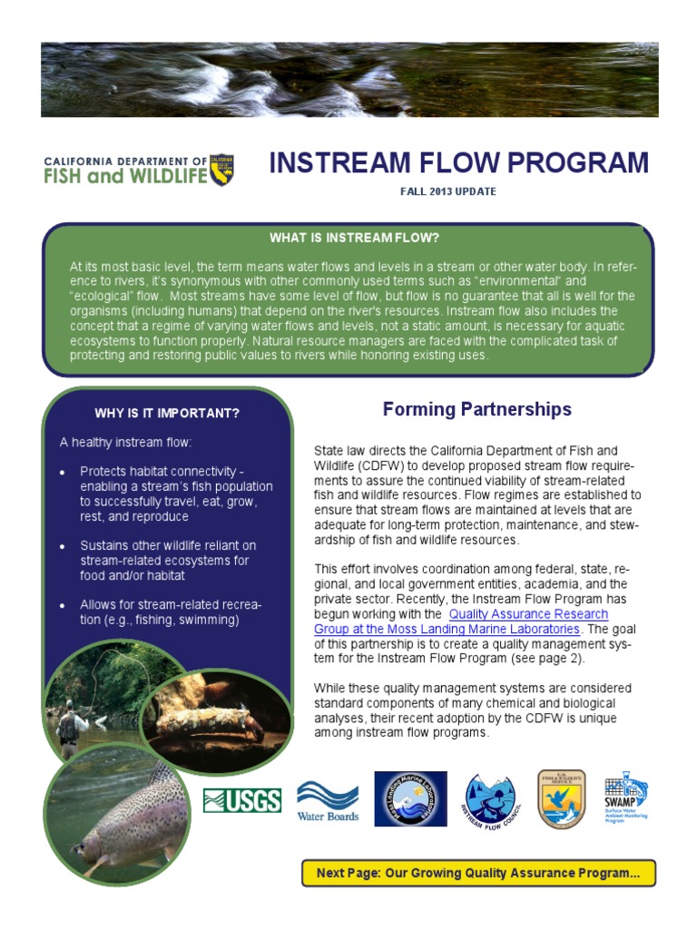 2013 Instream Flow Program | PDF | Stream | Habitat