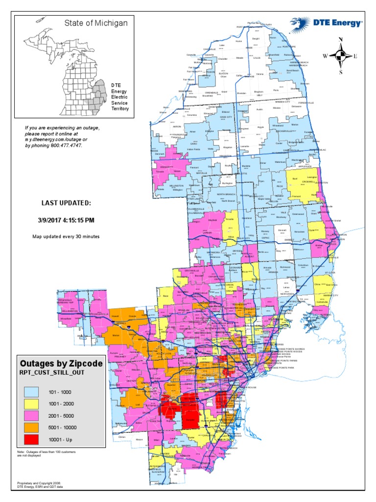 DTE Map Outages by Zip Code | PDF