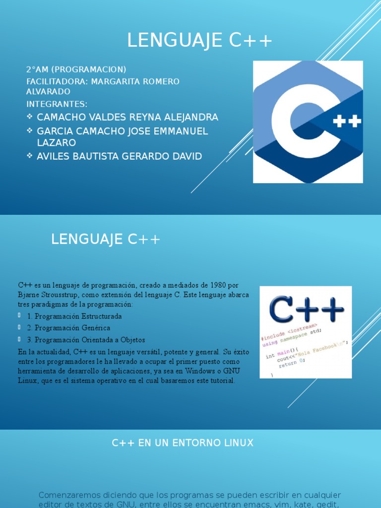 LENGUAJE C++diapositivas | PDF
