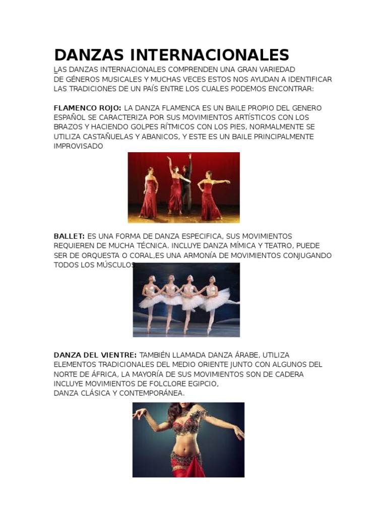 Danzas Internacionales | Bailes | Ballet