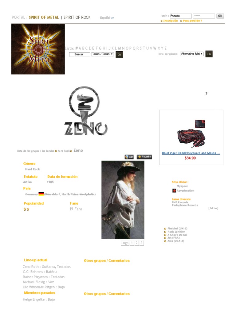 Zeno - Discografía, Line-Up, Biografía, Entrevistas, Fotos | Descargar ...