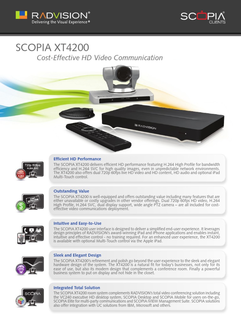 Scopia XT4200 PDF | PDF | Internet Protocols | Communications Protocols