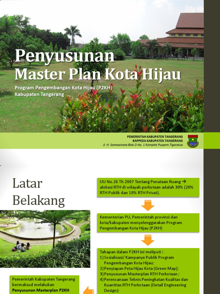 Penyusunan Master Plan Kota Hijau Tangerang | PDF