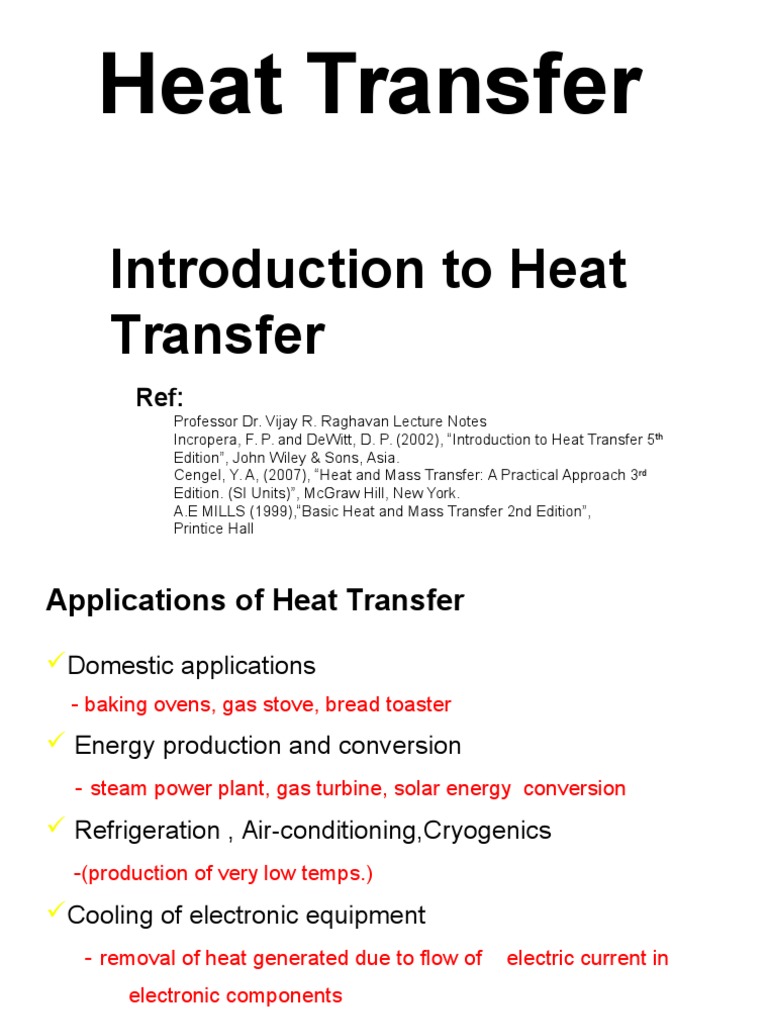 Chapter 1 - Introduction To Heat Transfer | PDF | Heat Transfer ...