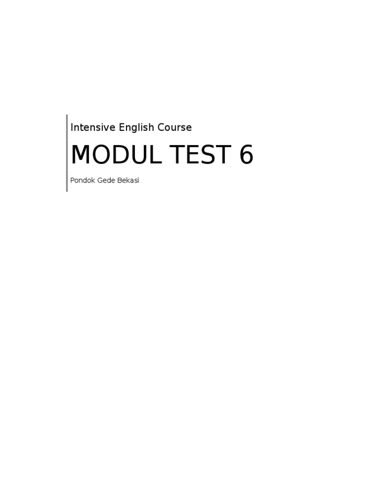 Modul Test 6 | PDF | Nature
