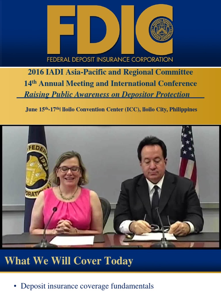 FDIC Presentation | PDF | Federal Deposit Insurance Corporation ...