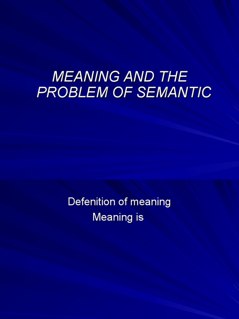 Introducing To English Semantics | PDF