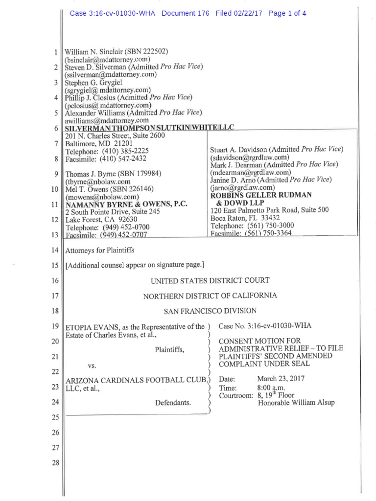 NFL Drug Complaint Unredacted | PDF | Complaint | Lawsuit