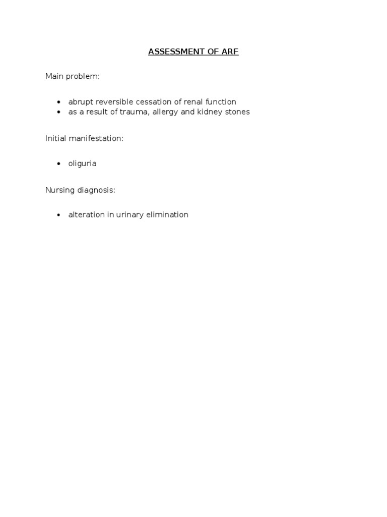 Assessment of ARF | PDF