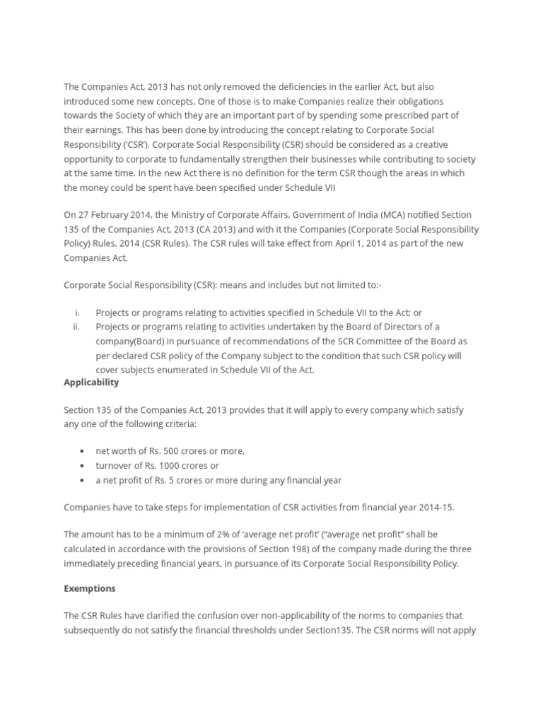 Applicability | PDF | Corporate Social Responsibility | Board Of Directors