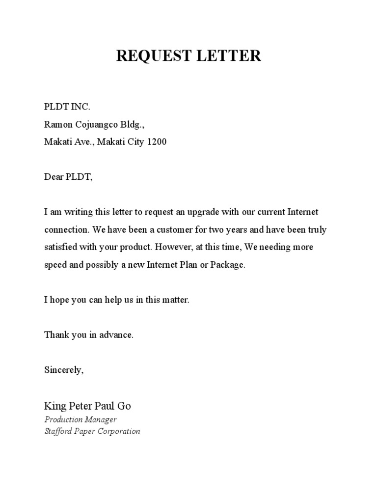 Request Letter | PDF