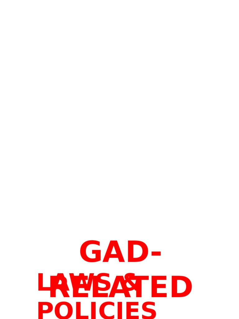 GAD-Related Laws in the Philippines | PDF | Gender Equality | Gender ...