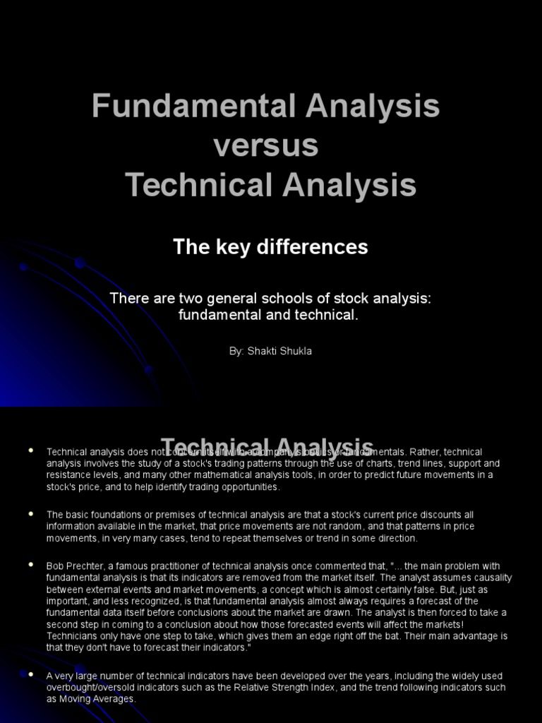 Fundamental vs Technical Analysis Key Differences | PDF | Technical ...