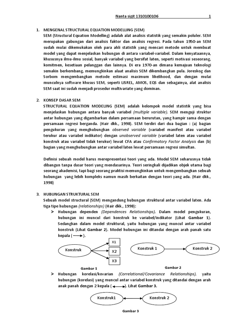 Tutorial SEM Amos PDF | PDF