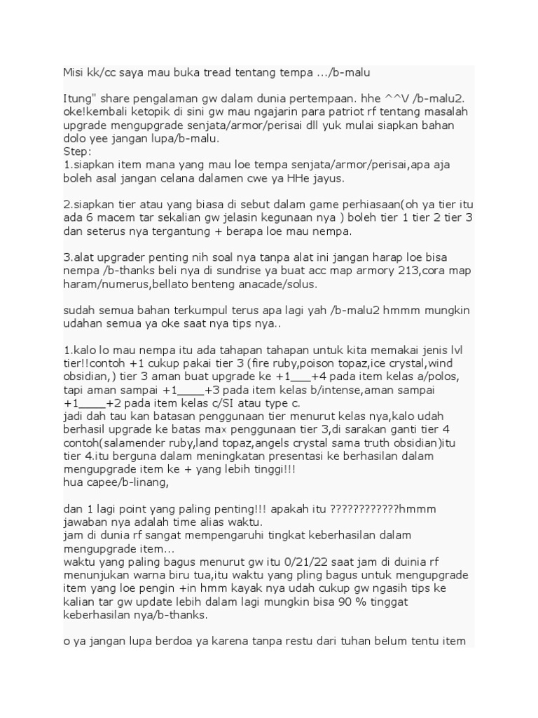 RF Online Guide Tempa | PDF