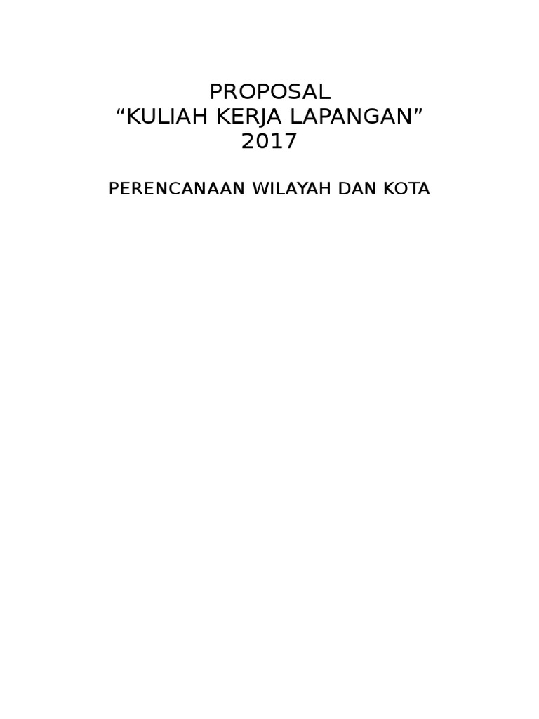 Proposal KKL 2017 | PDF