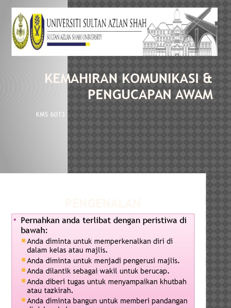 Jenis dan Teknik Pengucapan Awam | PDF