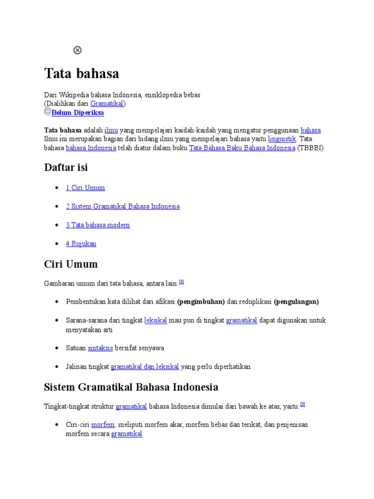 Tata Bahasa | PDF