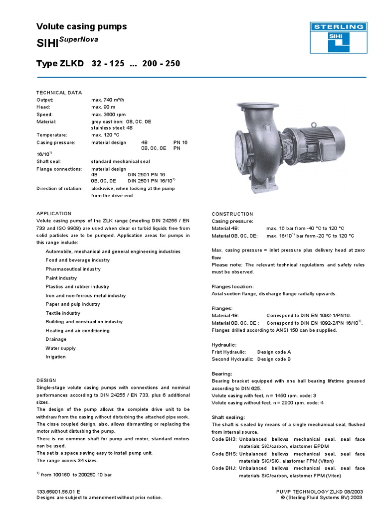 ZLK | PDF | Pump | Bearing (Mechanical)