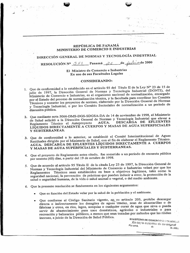 Reglamento Técnico DGNTI-COPANIT 35-2000 | PDF