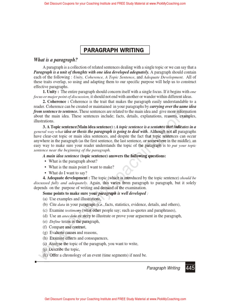 5 Paragraph Writing | PDF