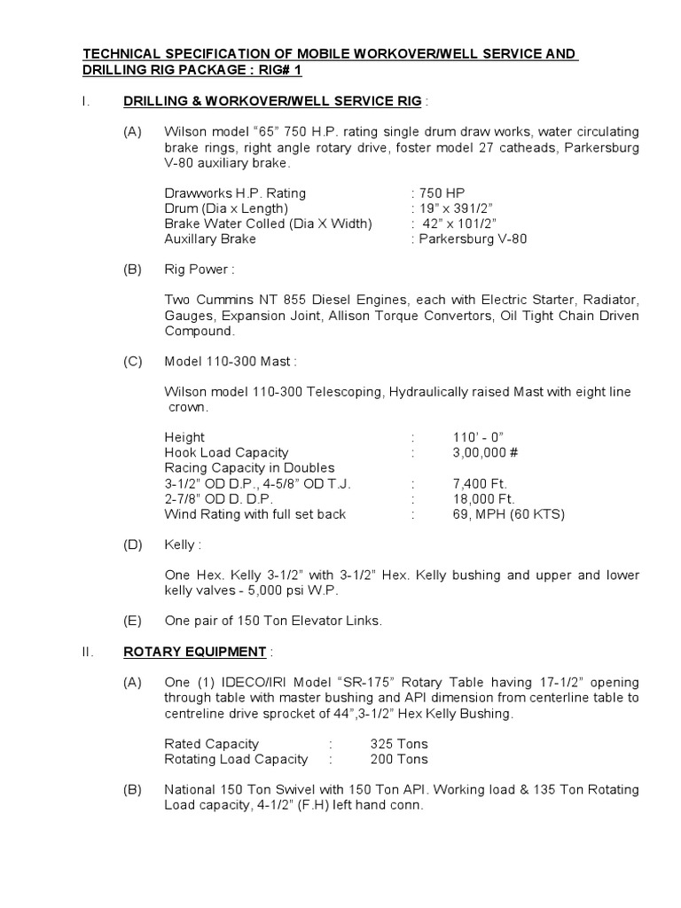 750HP DW PDF | PDF | Drilling Rig | Pump
