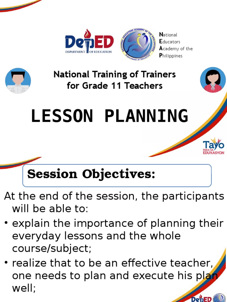 DepEd NEAP NTOT Grade 11 Lesson Plan.1 | PDF | Lesson Plan | Teachers