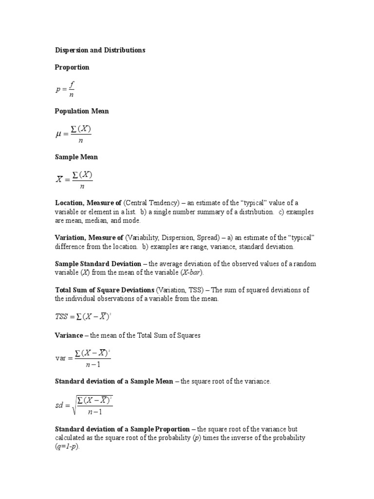 Lecture 4 Dispersion and Distributions | PDF | Normal Distribution ...