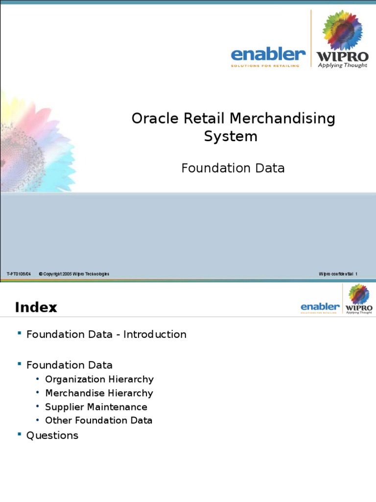 ORMS - 1 - Foundation Data | PDF | Electronic Data Interchange | Inventory
