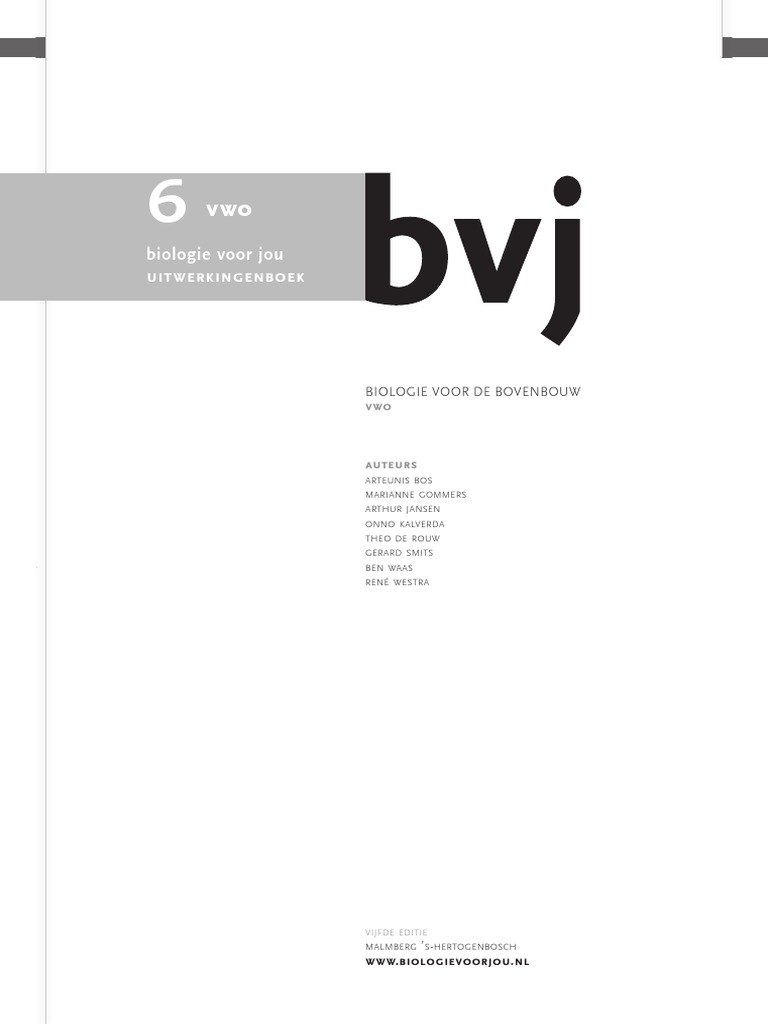 BVJ 6v th2 Totaal Uitwerkingenboek | PDF