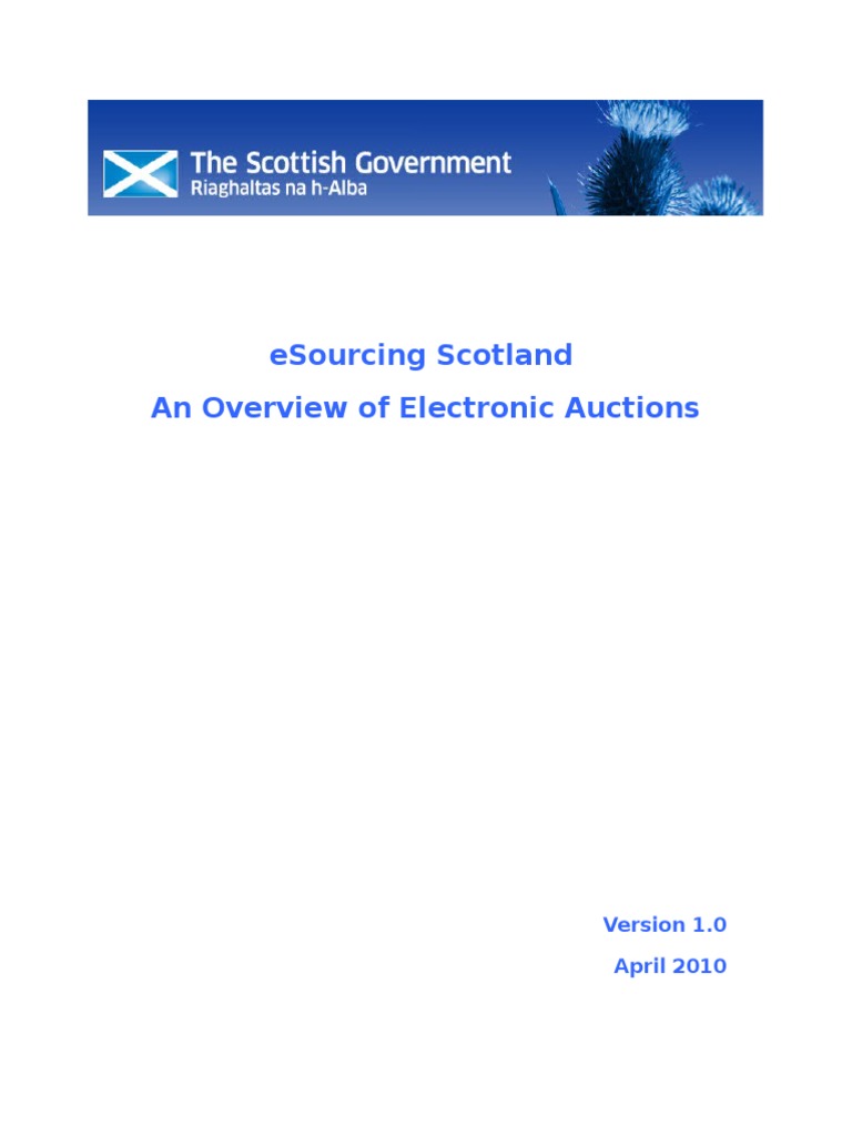 An Overview of Electronic Auctions | PDF