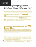 Tarif Dan Fasilitas PPH Badan Pasal 17 Ayat 1b & 2b - Used Part1 - E ...
