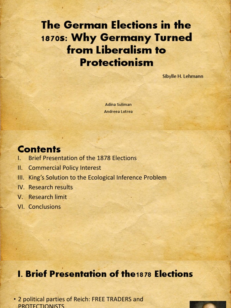 The German Elections in The 1870s | PDF | Protectionism | Free Trade