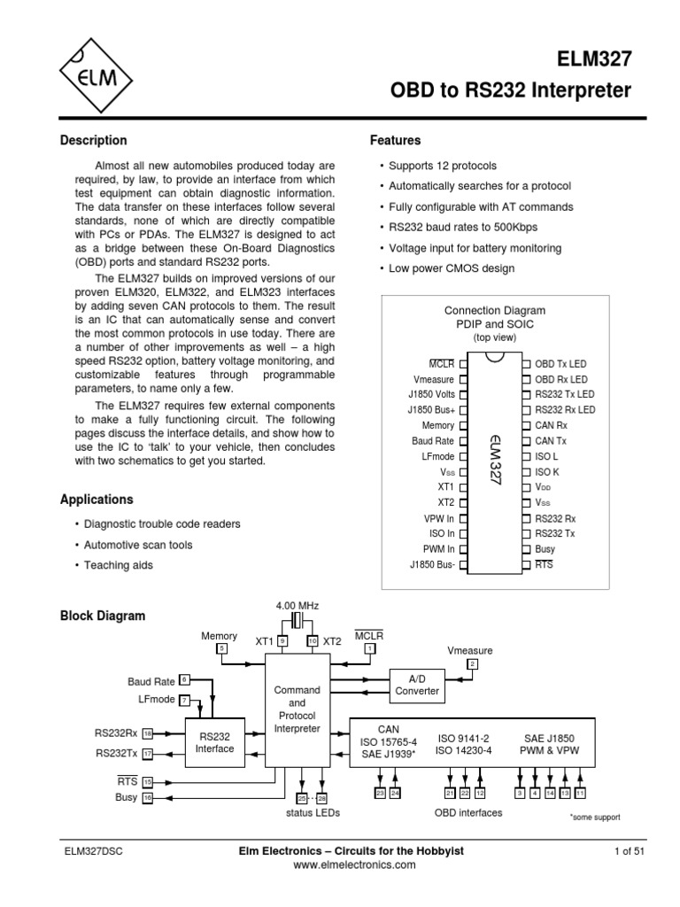 ELM327 | Bit | Electronic Circuits