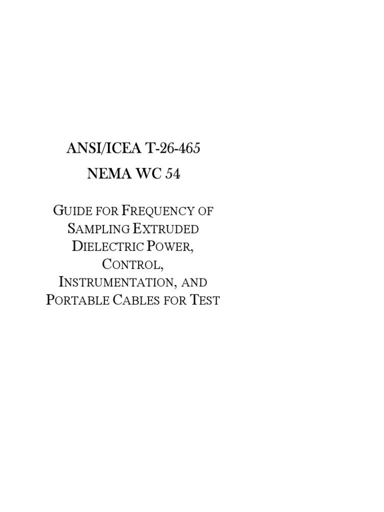 Icea T 26 Nema WC 54 | PDF | Insulator (Electricity) | Cable