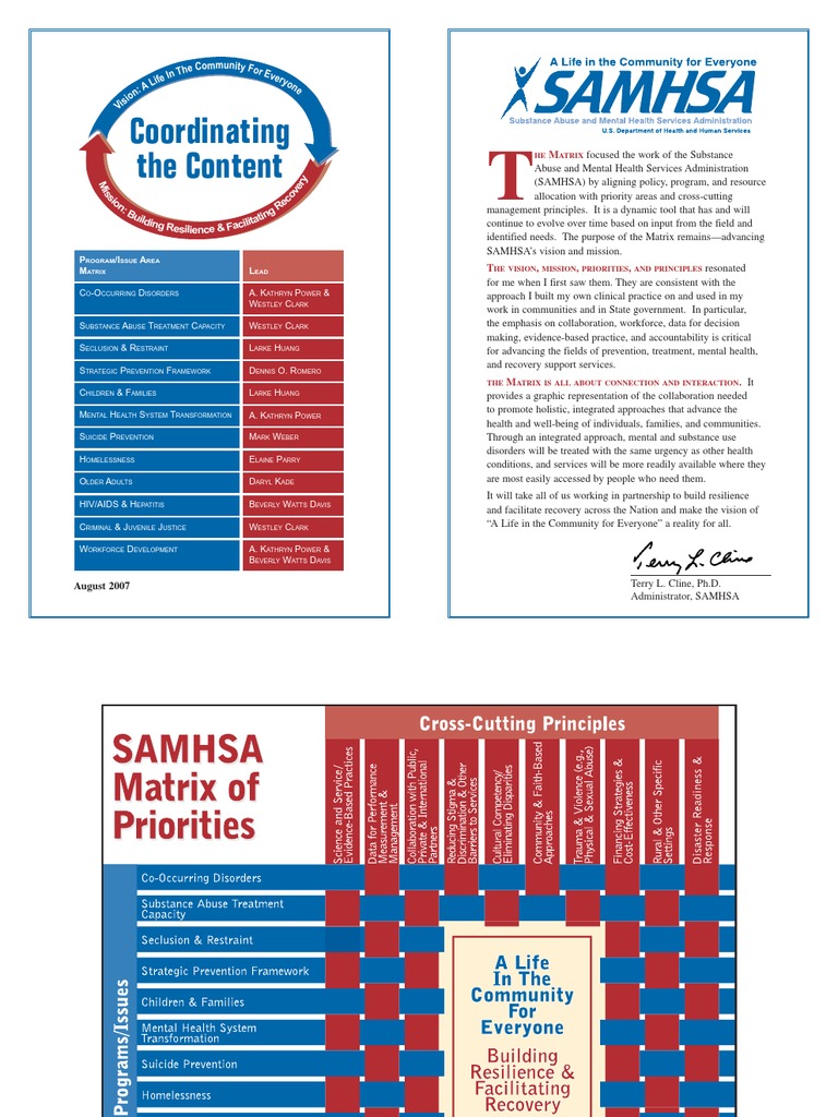 SAMHSA Matrix Model for Recovery Integration | PDF | Mental Health ...