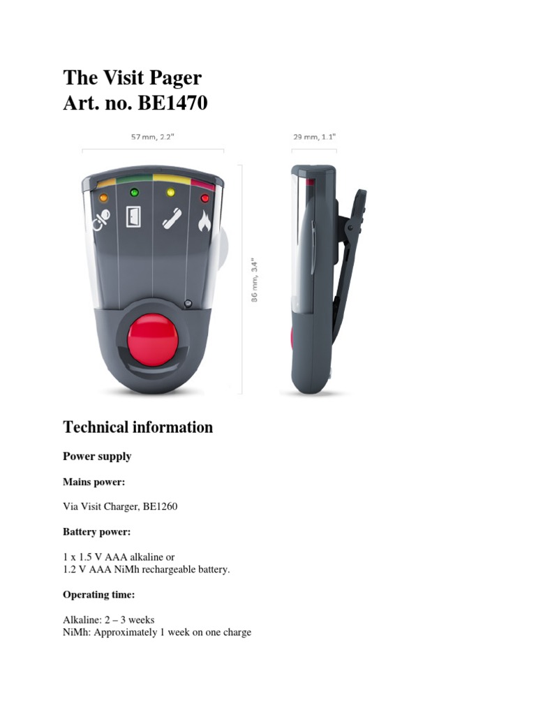 Pager Datasheet PDF | PDF | Radio | Battery Charger