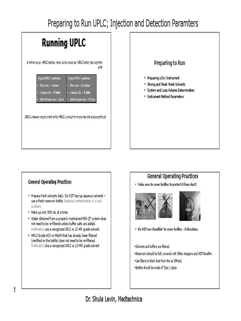 Running UPLC | PDF | High Performance Liquid Chromatography ...