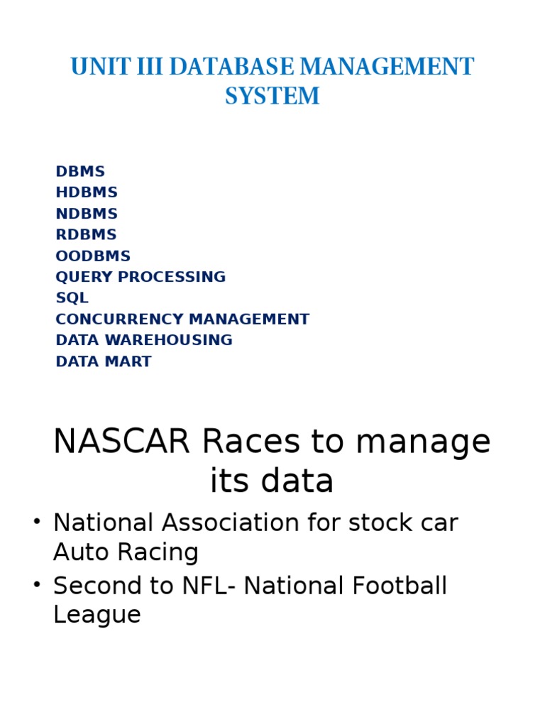 Overview Of Ndbms And Database Types Pdf Relational Database