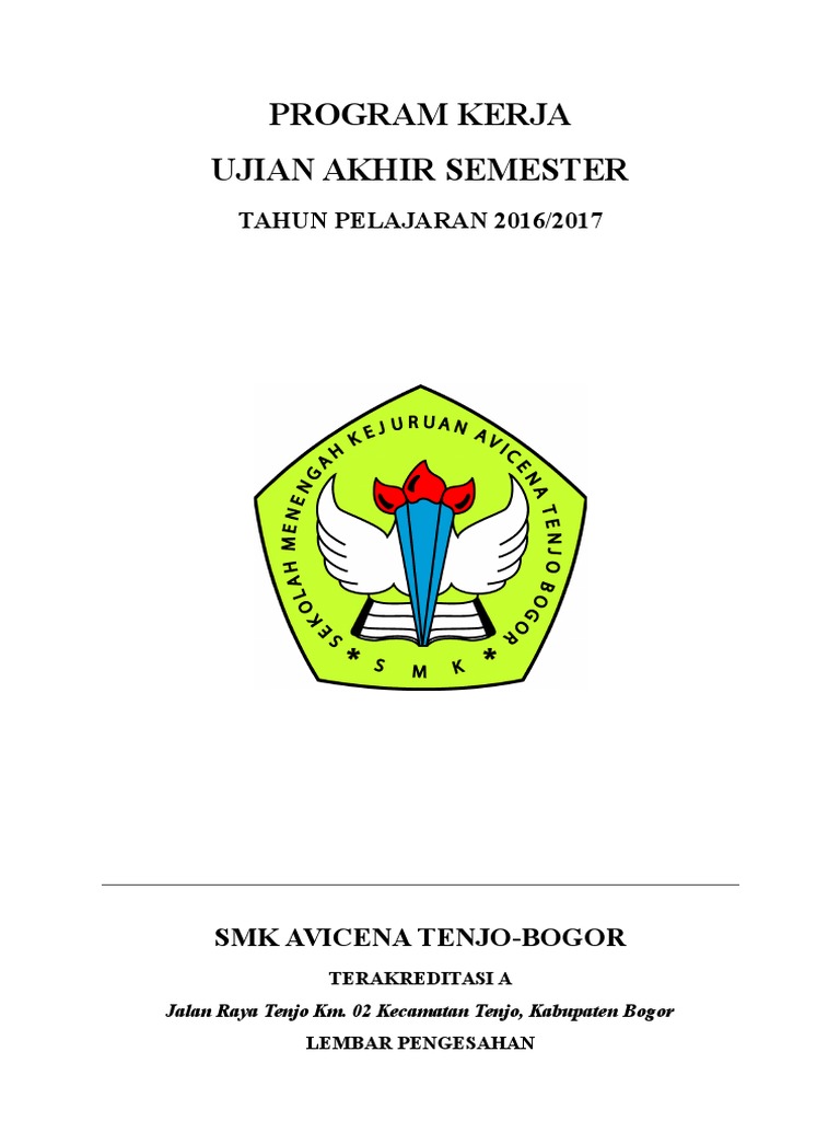 Program Kerja Uas SMK Avicena | PDF