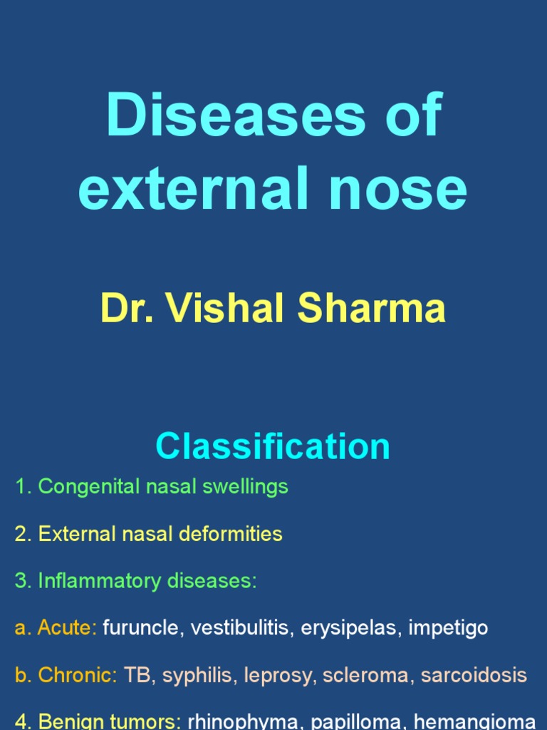 3a. Diseases of External Nose | Download Free PDF | Medicine | Diseases ...