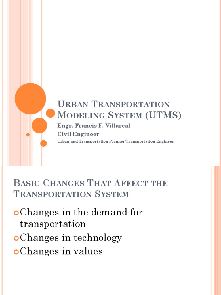 Urban Transportation Modeling System UTMS CEET516 | PDF | Regression ...